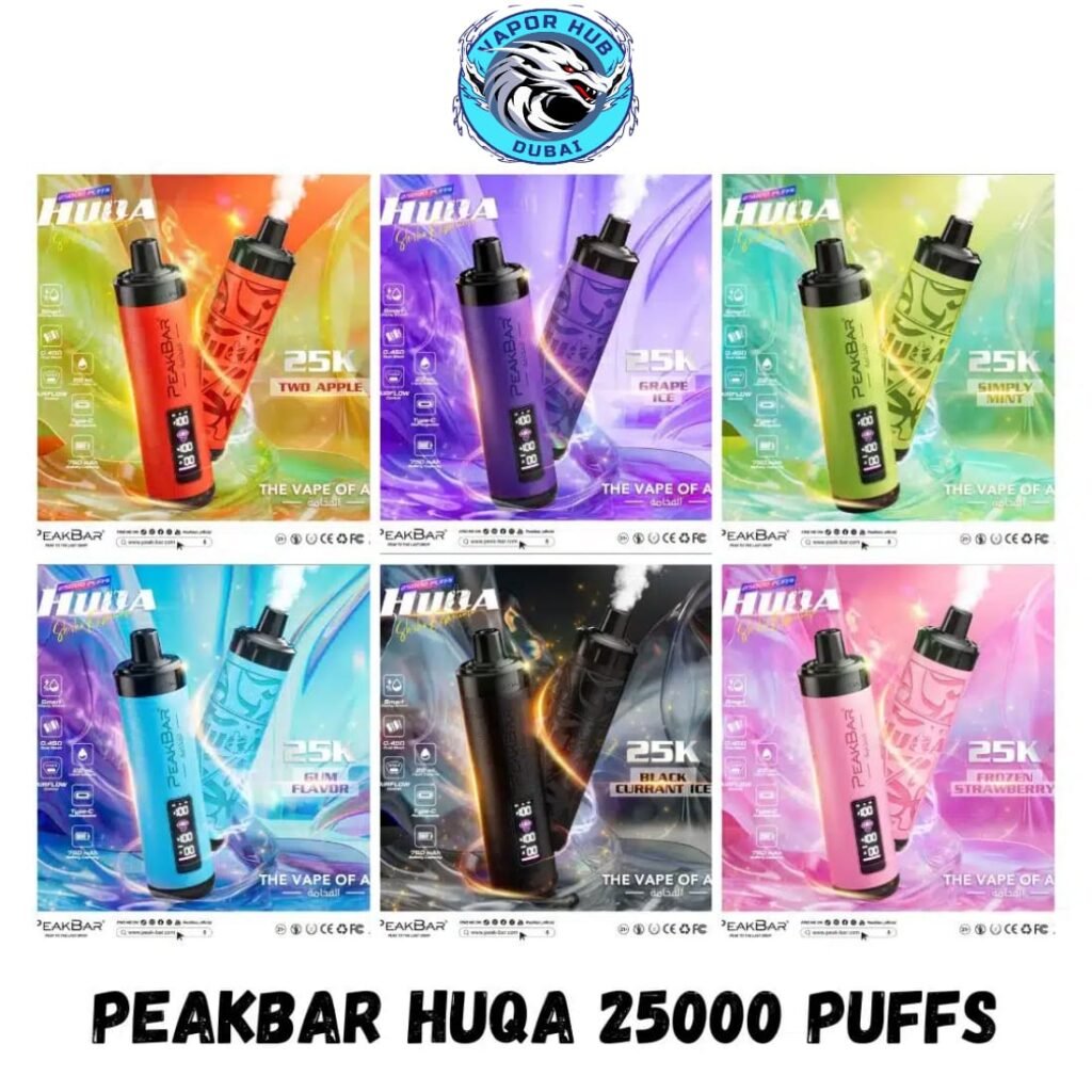 New Peak Bar Huqa 25000 Puffs DTL Disposable Vape In Dubai - Vapor Hub ...